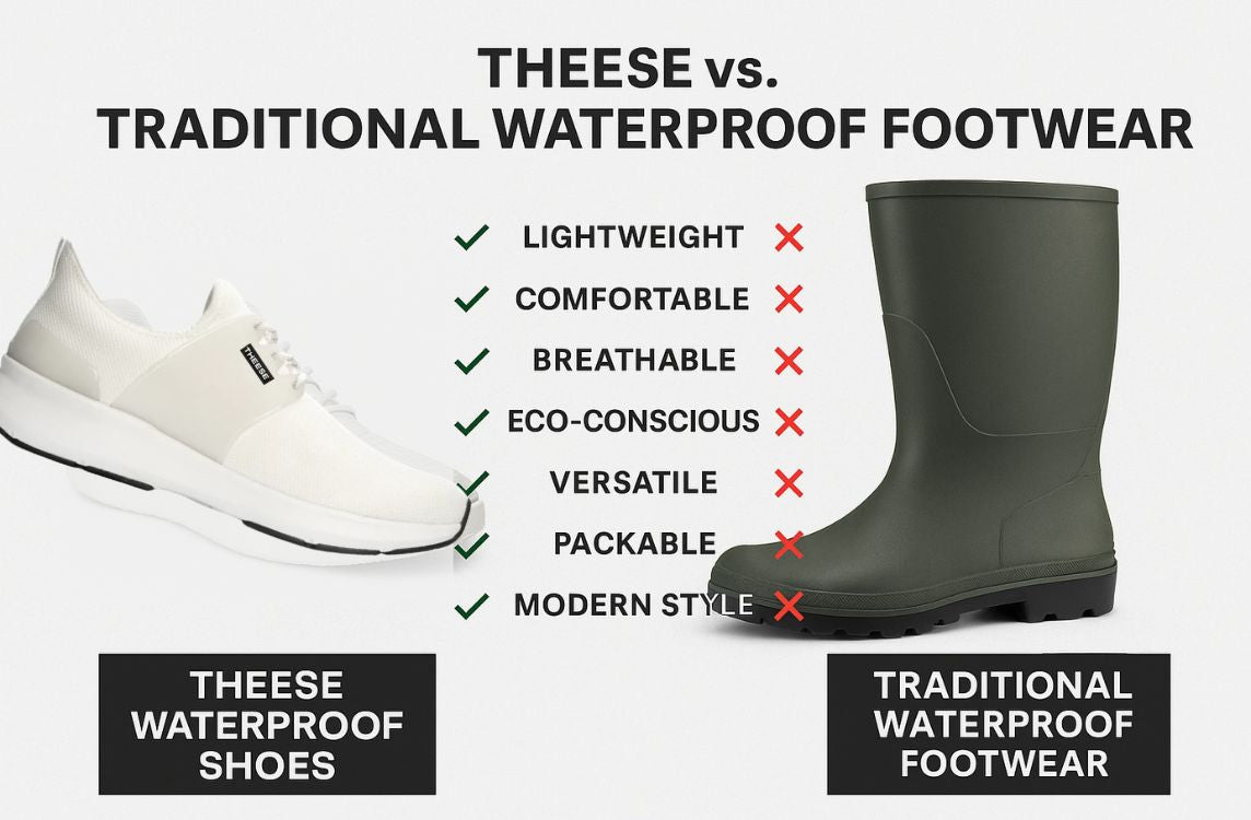 THEESE vs. Traditional Waterproof Shoes | Smarter Choice